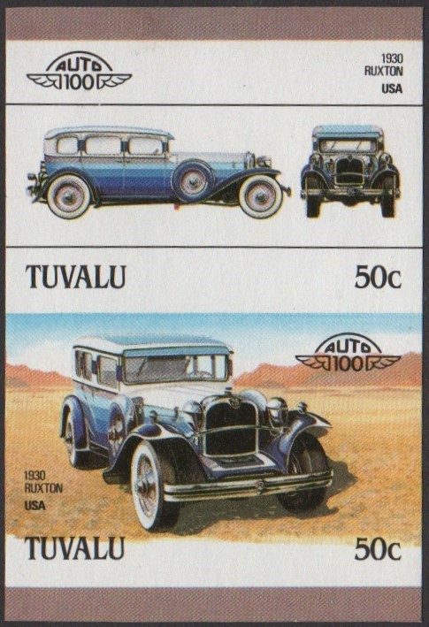 Tuvalu Leaders of the World 1986 4th Series Automobiles Progressive ...